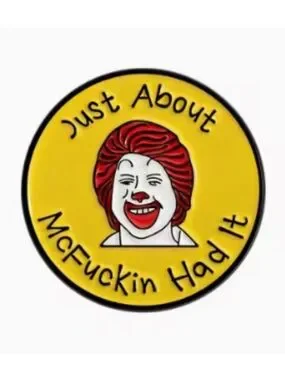 Jewelry | Yellow Round Enamel Pin With Cartoon Clown Face | Poshmark